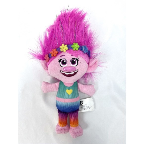 Dreamworks | Toys | Trolls World Tour Poppy Plush Pink Hair Flowers ...